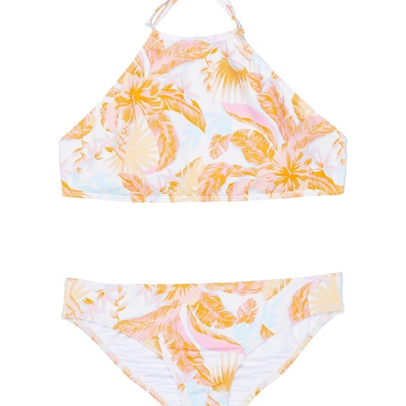 Billabong | Swim | Billabong Kids Tropical Punch High Neck Twopiece ...